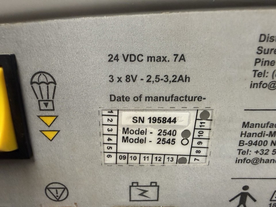 Handi-Move 2540 ceiling hoist motor lateral motor without rail tested ...