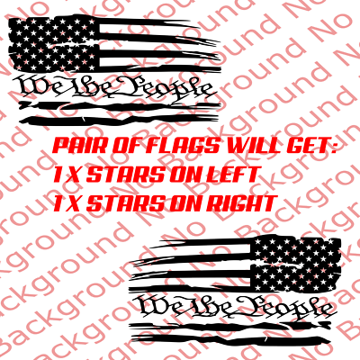 We the People Distressed American USA Flag Vinyl Window Decal ...