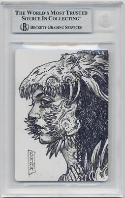 Graded Signed FOIL Worldgorger Dragon Proof Sketch BGS Artist rk post ...