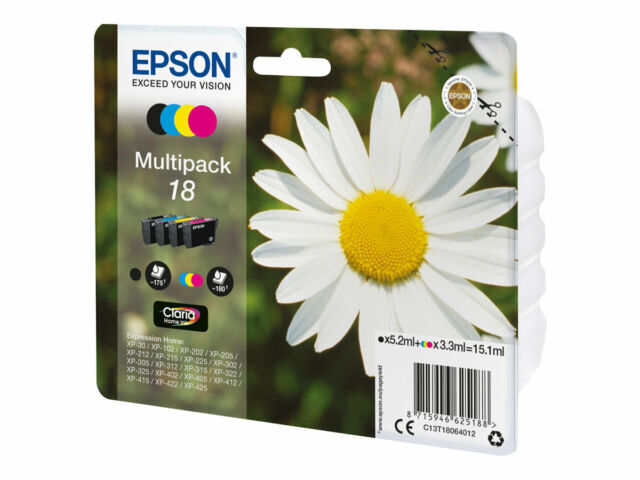 Epson XP-30 Black/Cyan/Magenta/Yellow Ink Cartridge - C13T18064022 for ...
