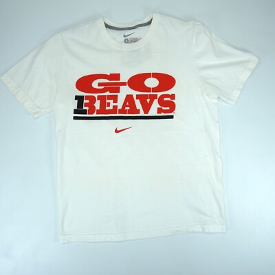 Oregon State Beavers Nike T-Shirt Men's L White Go Beavs Short Sleeve ...