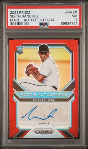 2021 Panini Prizm - Rookie Autographs Red Prizm #RA-SX Sixto Sanchez ...