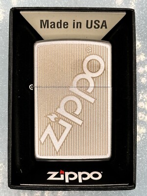 2024 Zippo Logo Engraved Chrome Zippo Lighter NEW 29701 | eBay
