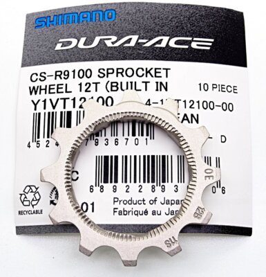 Shimano Dura Ace CS-R9100 12T Cog for 12-25/12-28 11S Cassette, CS-9000 ...