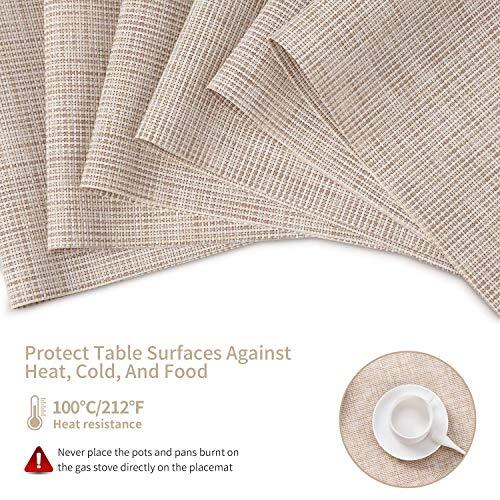Senday Placemats Set Of 8 Heatresistant Placemats Stain Resistant ...