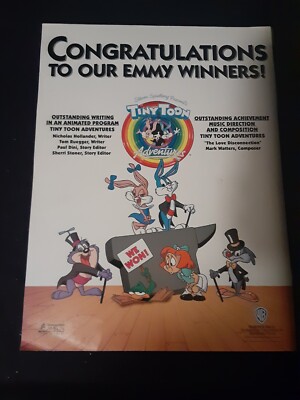 Tiny Toon Adventures Rare Emmy Awards Promo Ad Framed! | eBay