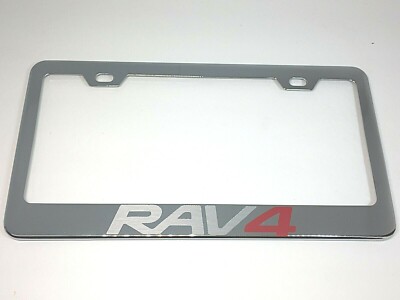 Toyota Rav4 Mirror Chrome Stainless Steel License Plate Frame + Cap | eBay