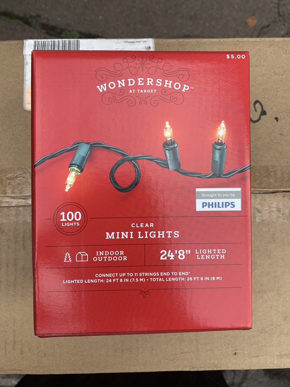 Wondershop 100 ct Clear Mini LightsIndoor Outdoor 24ft Flasher Bulbs ...