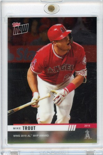 2019 Topps Now Mike Trout LA Angels Wins 2019 AL MVP Award Chrome Bonus ...