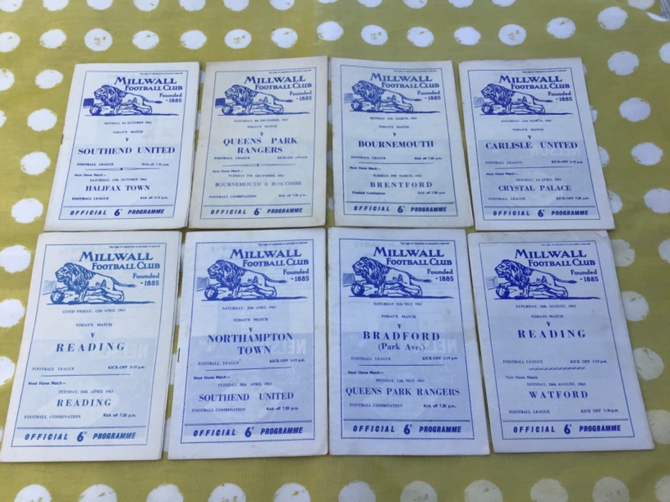 Millwall Football Programmes 1950s / 1960s Collection / Bulk Lot x 74 ...