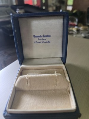 Antique Leather Presentation Box Jewelry Box St. Louis Mo | eBay