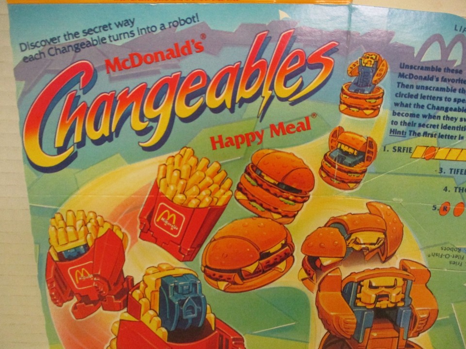 1987 McDonald's Transformer Changeables Happy Meal Box | eBay