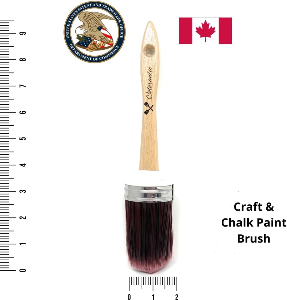 | Oval Chalk Paint Brush for Milk Paint | round Paint Brushes Furniture ...