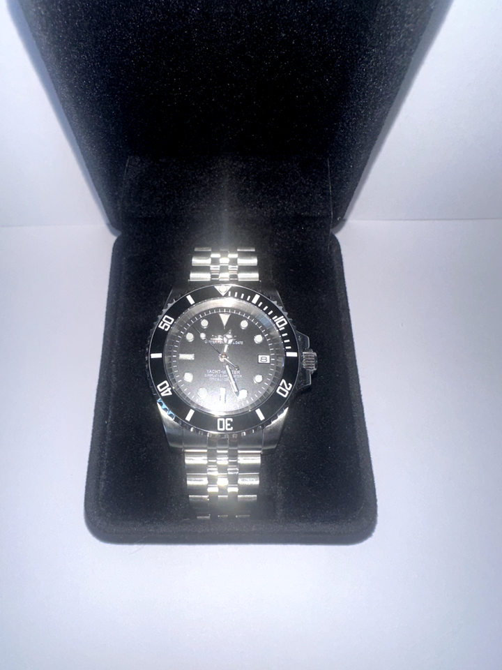 Custom NH35 Mod Watch Black Dial 40mm NH35 Automatic Movement - Silver ...