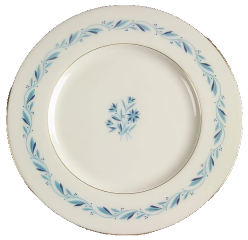 LENOX CHINA BLUE RIDGE LOT OF 8 SALAD PLATES 8 3/4” GOLD RIMMED MADE IN ...