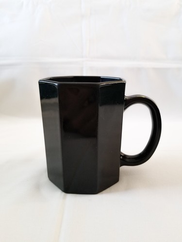 Arcoroc Black Octagon Ceramic Coffee Mug Cup France Vintage | eBay