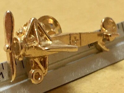 Fokker EII DRI Medical Propeller Airplane Gold Plated Vintage Lapel Pin ...
