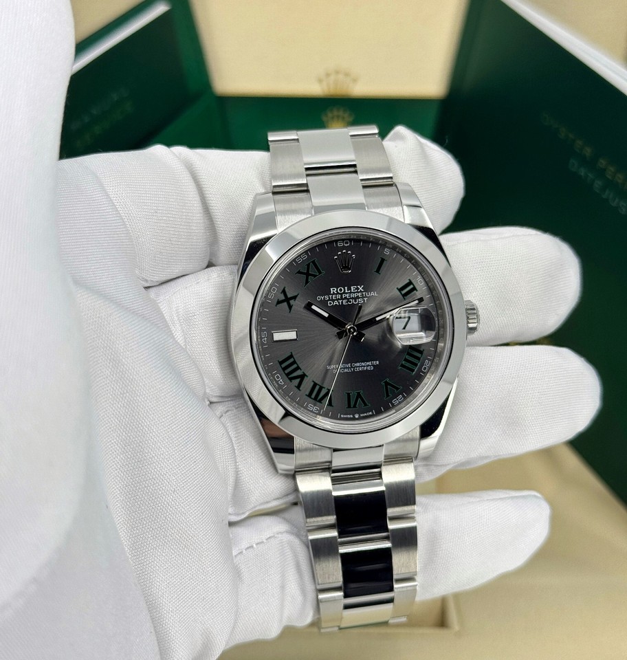 Unworn Rolex Datejust 41mm, Steel, Wimbledon, Slate, Oyster, 126300 ...