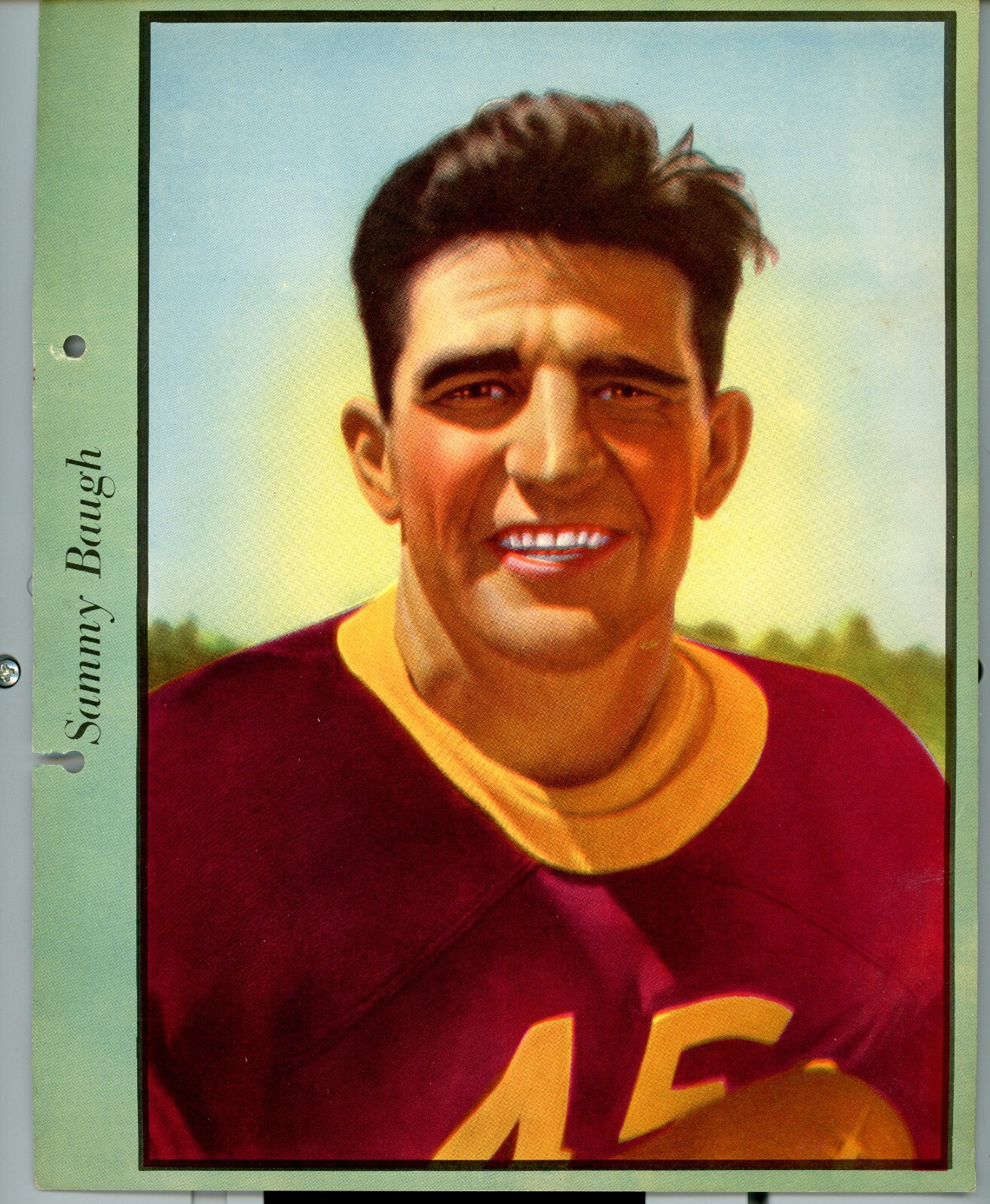 1938 DIXIE LID 8 x 10 PREMIUM SAMMY BAUGH - WASHINGTON REDSKINS - HOF ...