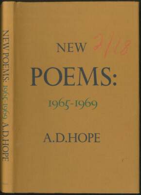 A D HOPE / New Poems 1965-1969 1st Edition 1970 | eBay