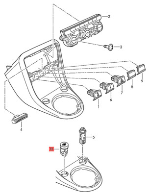Genuine Button For Start-Stop Operation VW Beetle Cabrio 5C1 5C2 ...