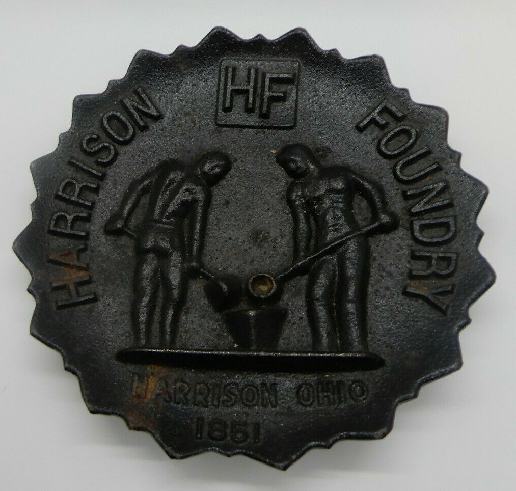Vintage Cast Iron Harrison Foundry Advertising Plate/Ashtray Harrison ...