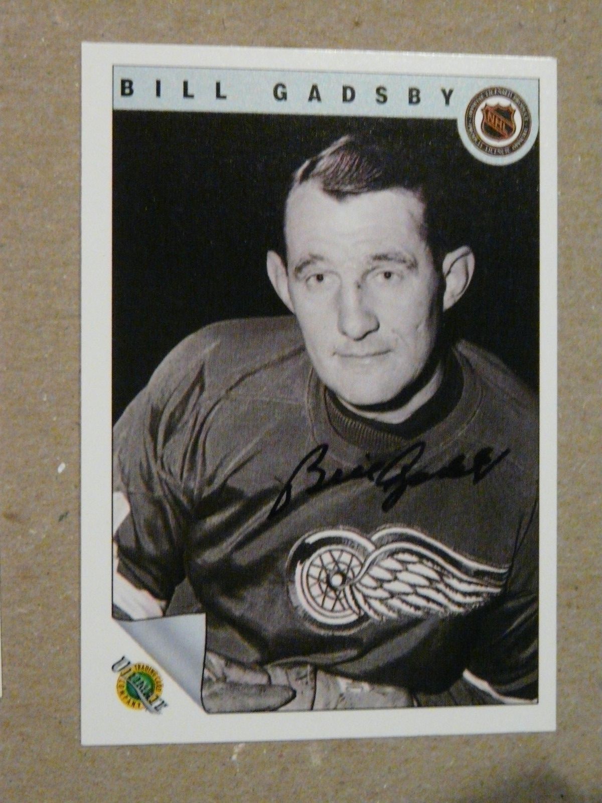 Bill Gadsby Detroit Red Wings Autographed Card | eBay