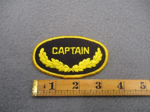 Vintage Captain Patch Black Gold Leaves W9. | eBay