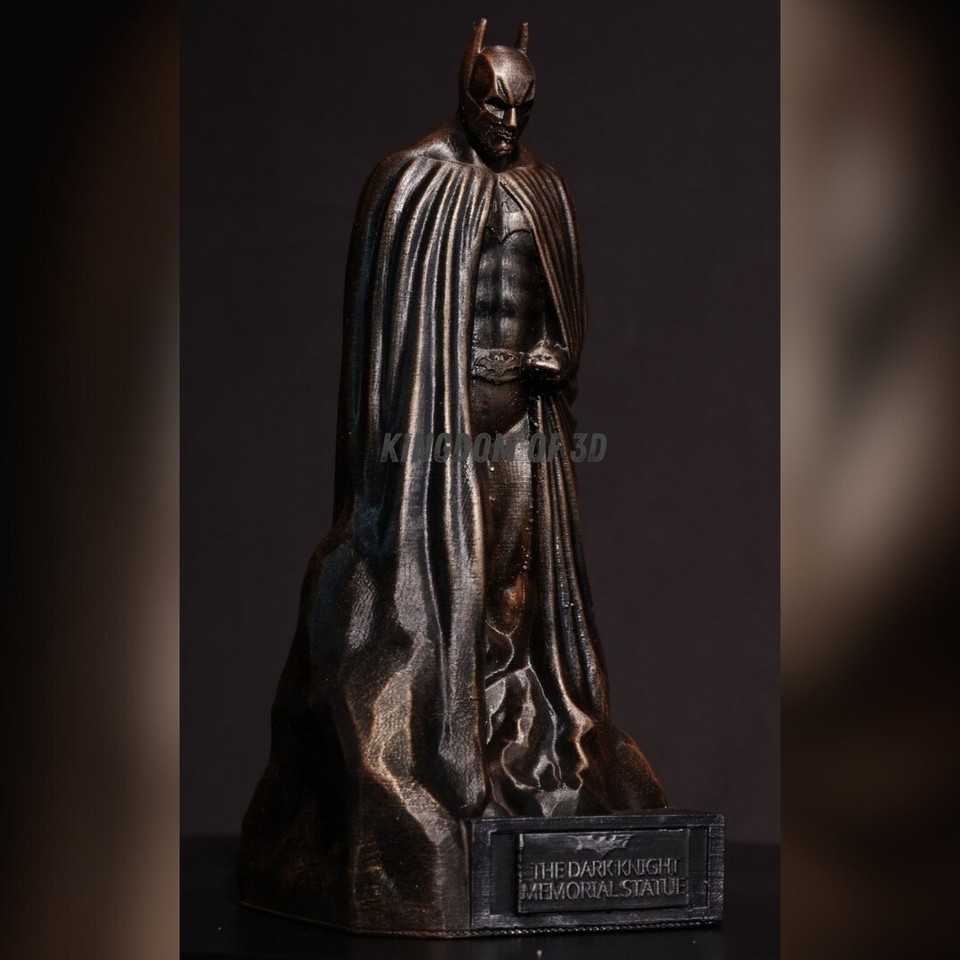 Batman Fan Art Resin Statue, Handmade Figure, Dark knight Bust, Bronze ...