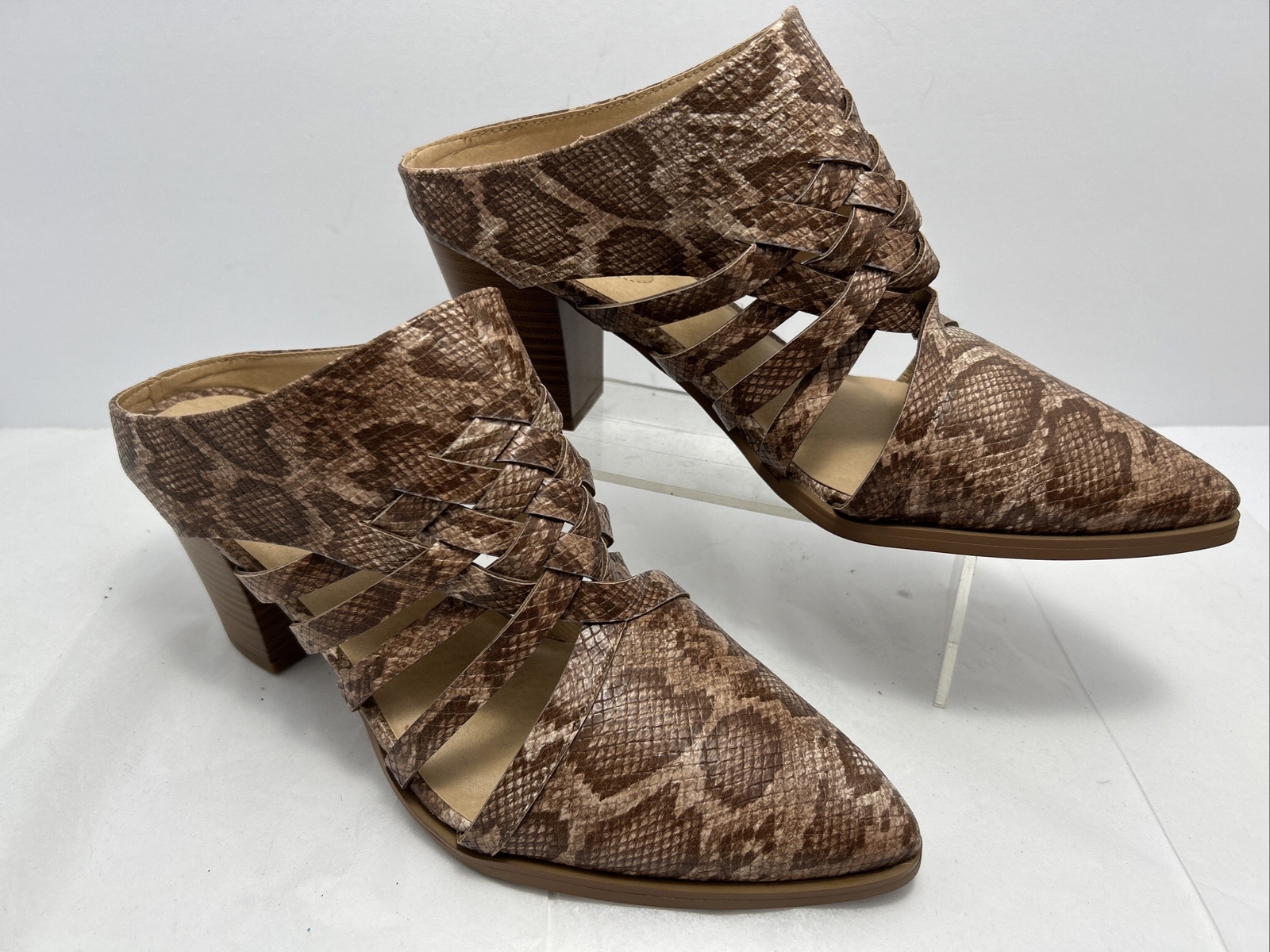 C Comfort by Cato Womens Heels /Mules Size 10 W Brown Reptile Print w ...