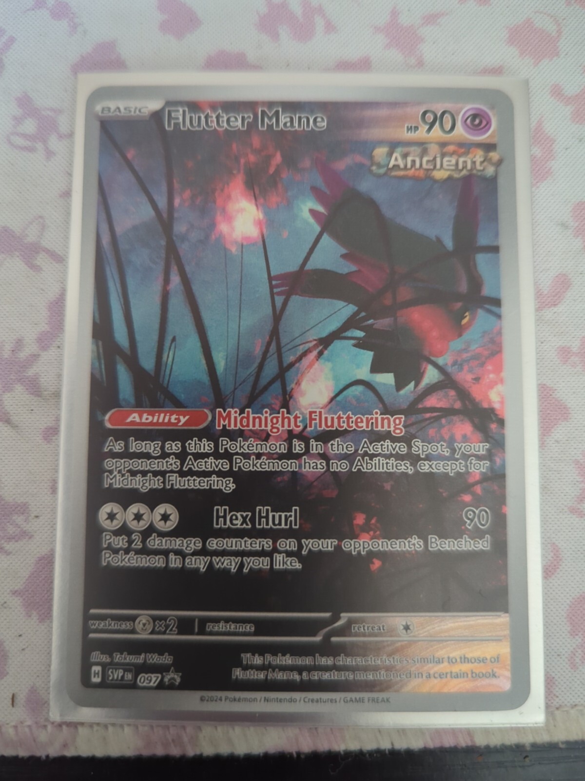 Pokemon TCG Flutter Mane 097 Holo Rare Exclusive Promo Sealed Temporal ...