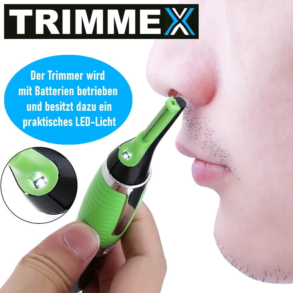 TRIMMEX Haartrimmer Nasenhaar Trimmer Augenbrauen Ohren Herren Rasierer ...