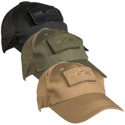 Mil-Tec Tactical Mesh Baseball Cap One-Size Military Army Airsoft ...