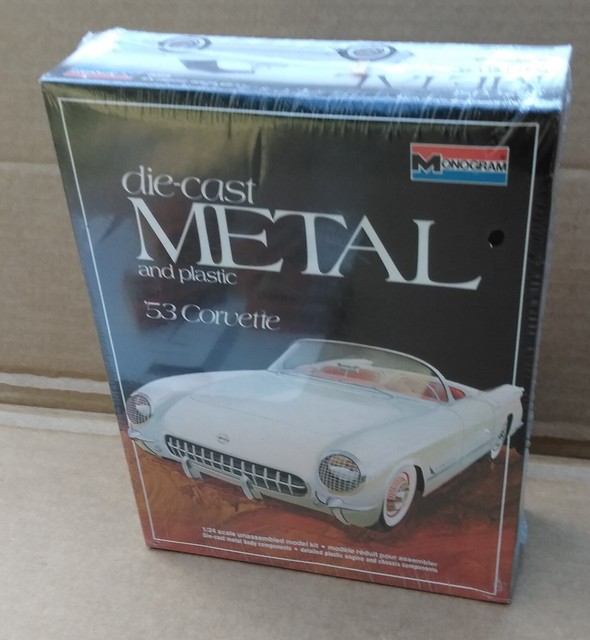 Monogram 1953 Corvette Metal and Plastic 1/24 Scale Model Kit #6100 for ...