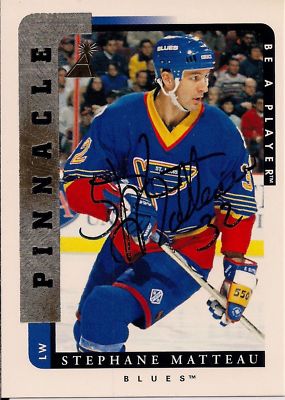 Stephane Matteau 1996-1997 Pinnacle Be A Player Autograph Card#169 ...