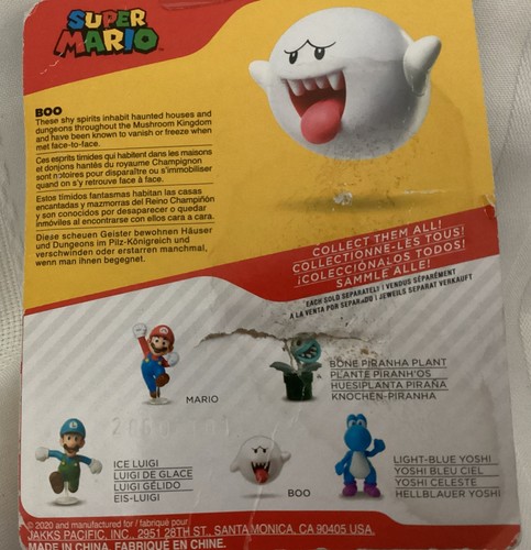 Jakks World of Nintendo Super Mario Boo 2.5" Toy Figure Collectible ...