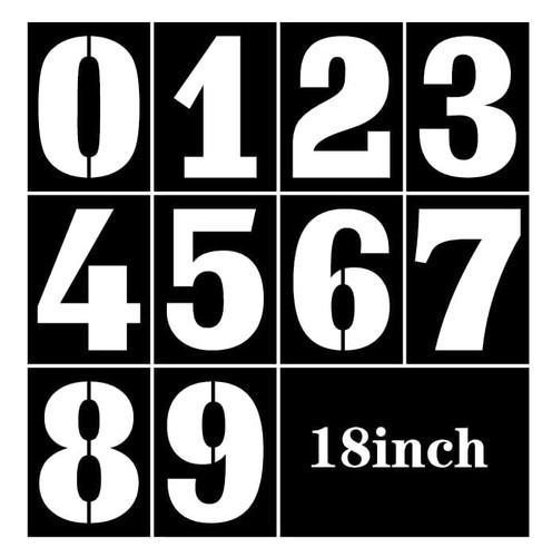 Number Stencils 18 Inch,Large Number Stencils for Painting 0-9,Reusable ...