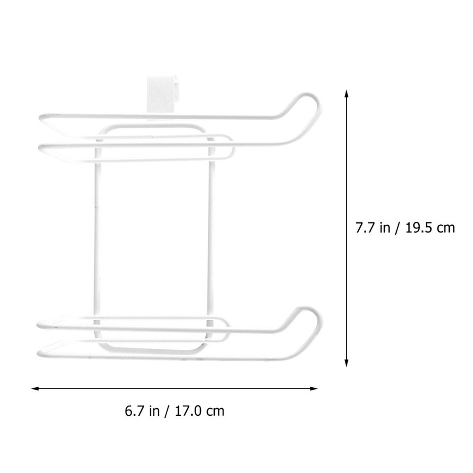 Durable Toilet Paper Towel Rack White Hanging Hook Paper Roll Organizer ...