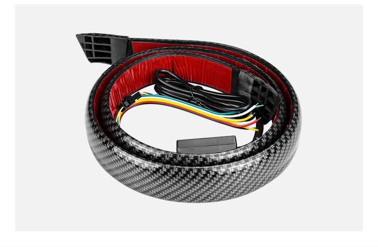 12V 120cm LED Spoiler Lip Wing Trim Brake Tail Light For Car Carbon ...