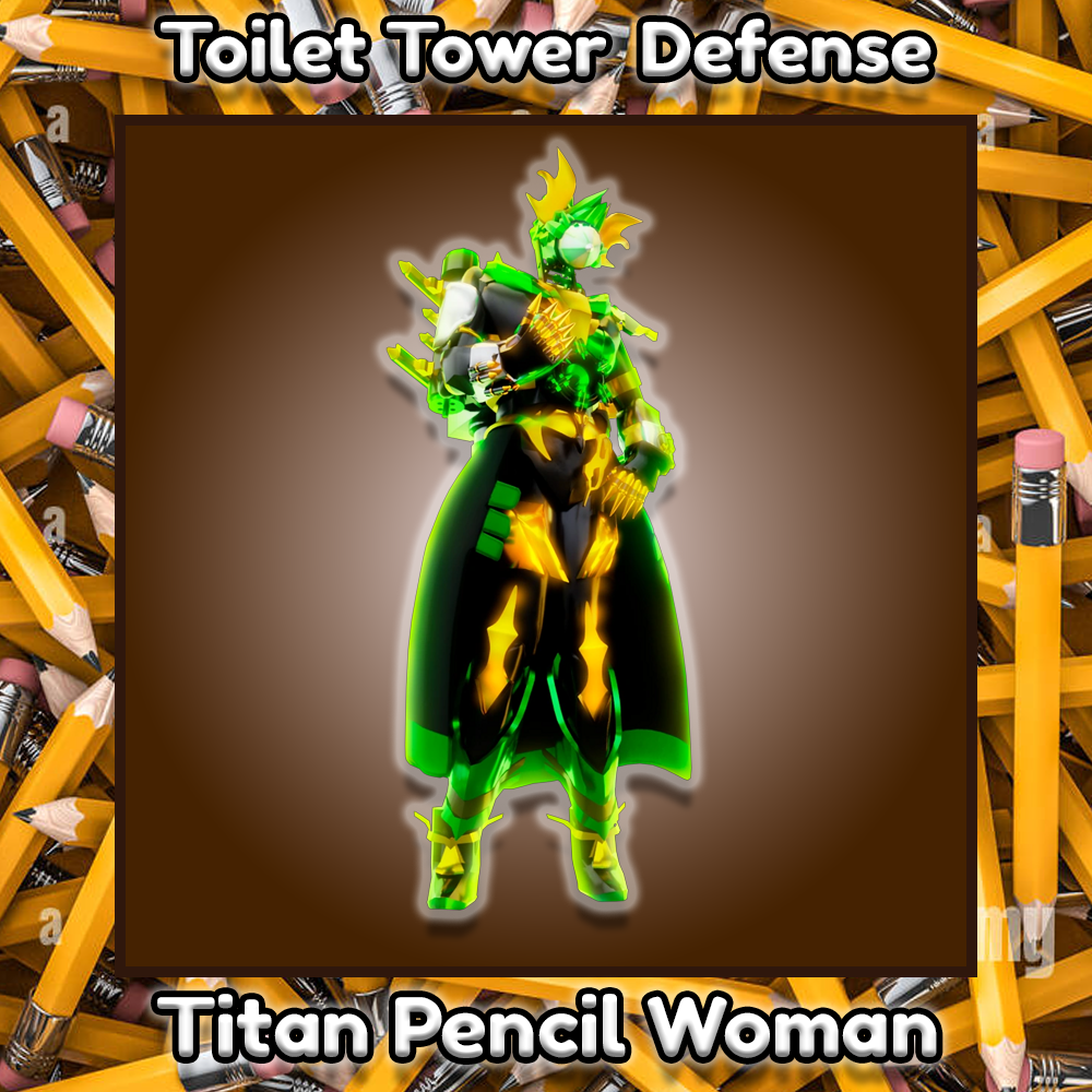 Titan Pencil Woman & 3K💎 - Toilet Tower Defense TTD - Godly Unit - | eBay