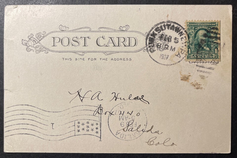 The Park Punxsutawney Pennsylvania printed 1907 Romer Peace Valier ...