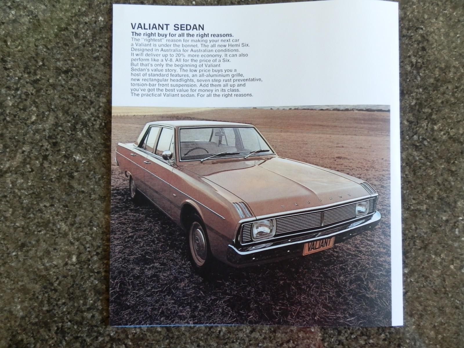 VG VALIANT BROCHURE PLUS '' RARE '' COLOUR CHART | eBay Australia