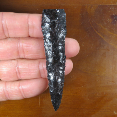Heartbreaker jet black obsidian dagger point tip Southwest Washington 3 ...