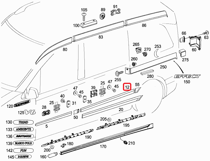 Neu OEM Mercedes Vito MB W639 Schiebetür Rechts O/S SEITE Form ...