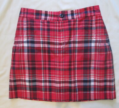 Croft & Barrow Plaid Skort (Skirt/Shorts) Women's 10 Stretch Cotton ...
