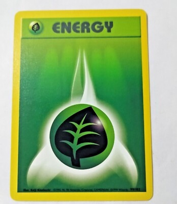 Pokemon 99/102 Grass Energy - Base Set - Uncirculated | eBay