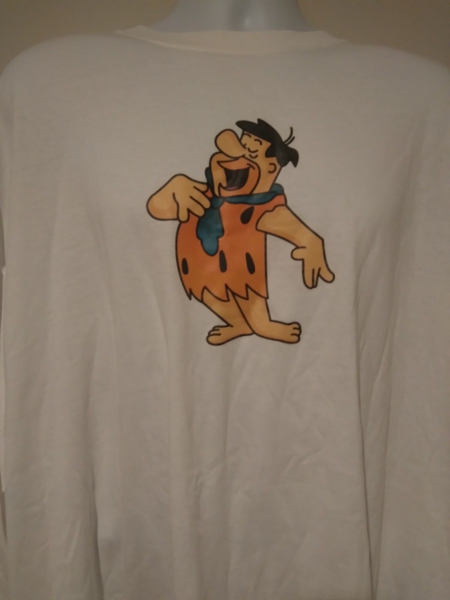 Fred Flintstone Angry FRED FLINTSTONES MENS (LONG SLEEVE) T SHIRT SIZE