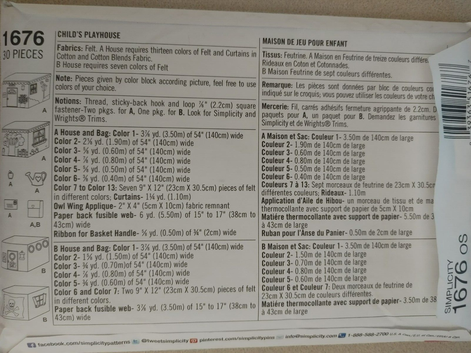 Simplicity Pattern 1676 Kids' Playhouses Pirate Ship Foldable | eBay