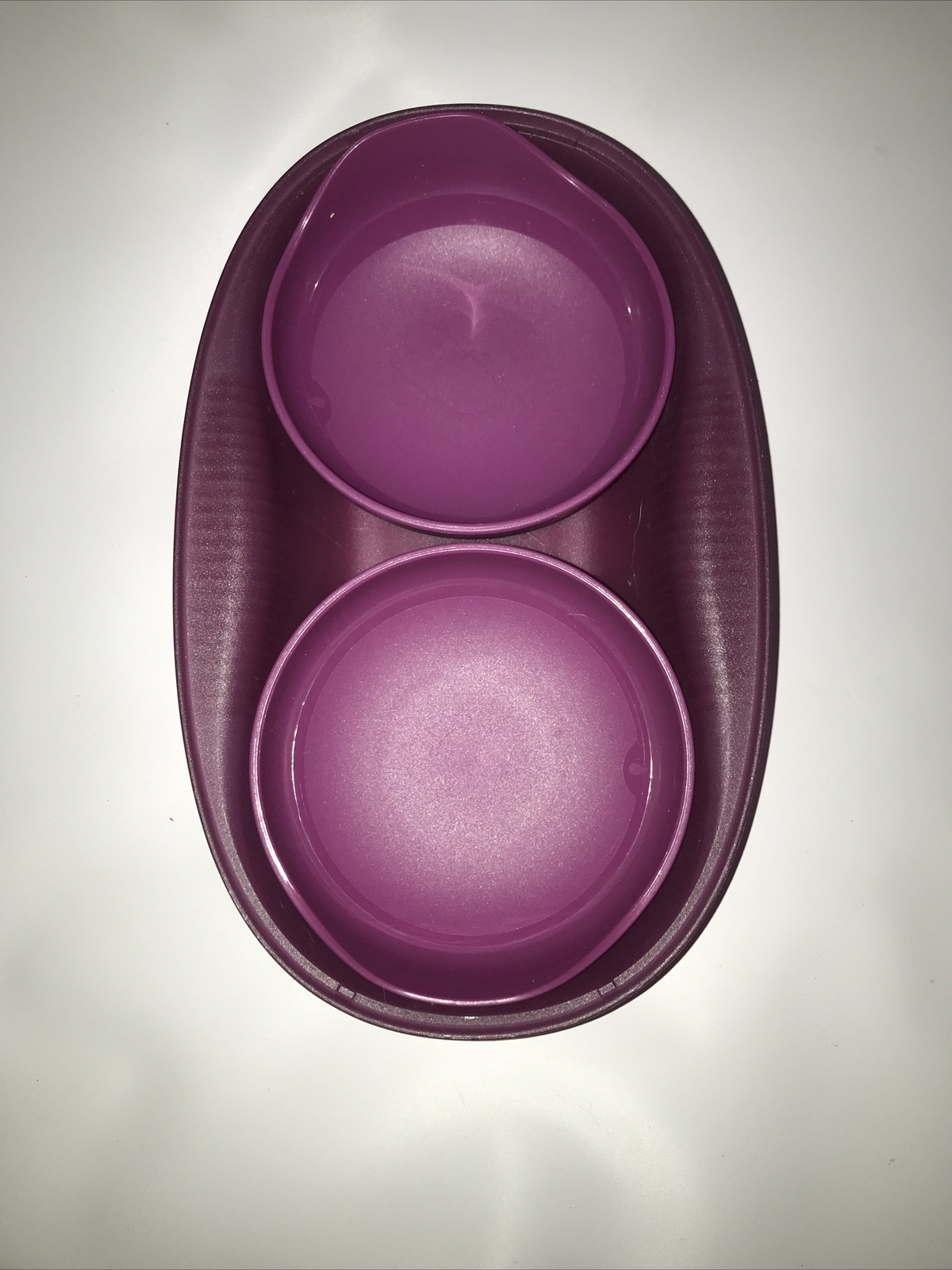 TUPPERWARE Microwave Breakfast Maker Set Omelet Maker Burgundy Egg ...