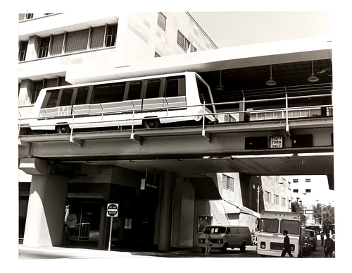 1990s Miami Avenue Florida Metromover Metro Train Downtown Vintage ...